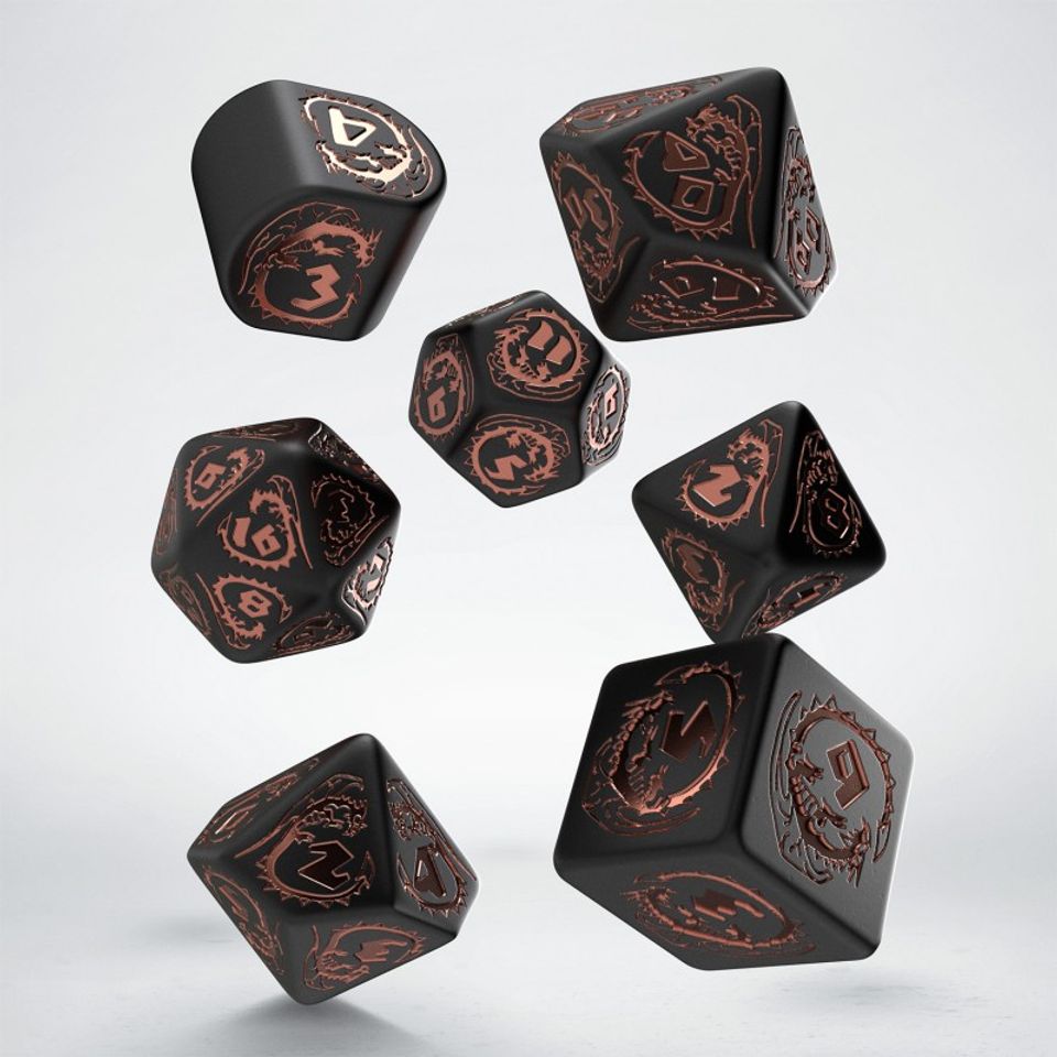 Zaruri Dragons Modern - Obsidian (Set de 7) - Krit.ro