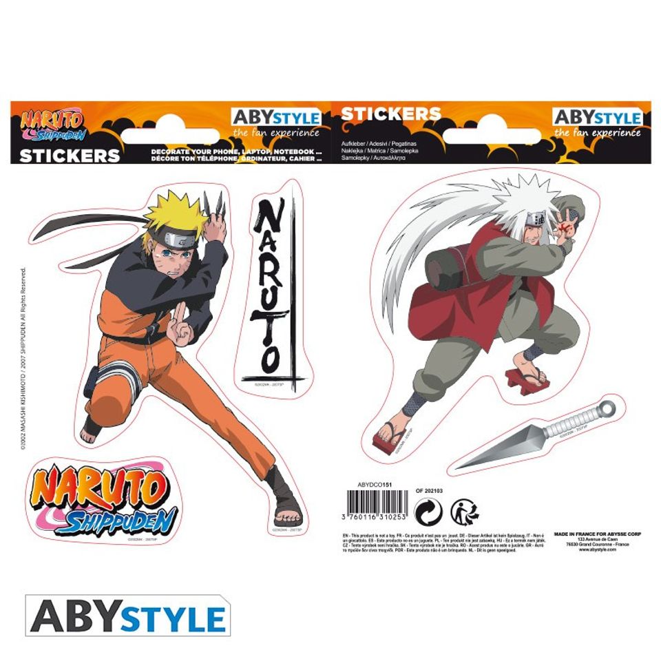 Mini Stickers Naruto Shippuden - Naruto & Jiraiya - Krit.ro